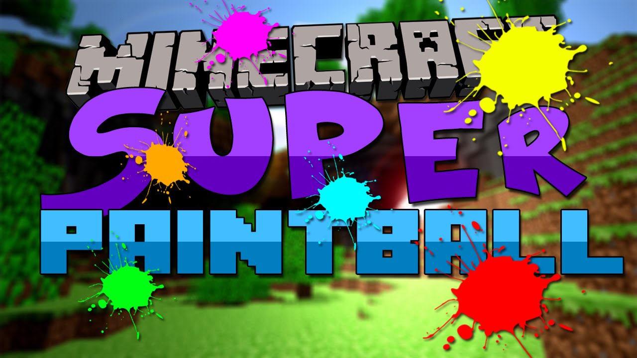 TOO MUCH PAINT! - Super Paintball on the Mineplex Server! - YouTube
