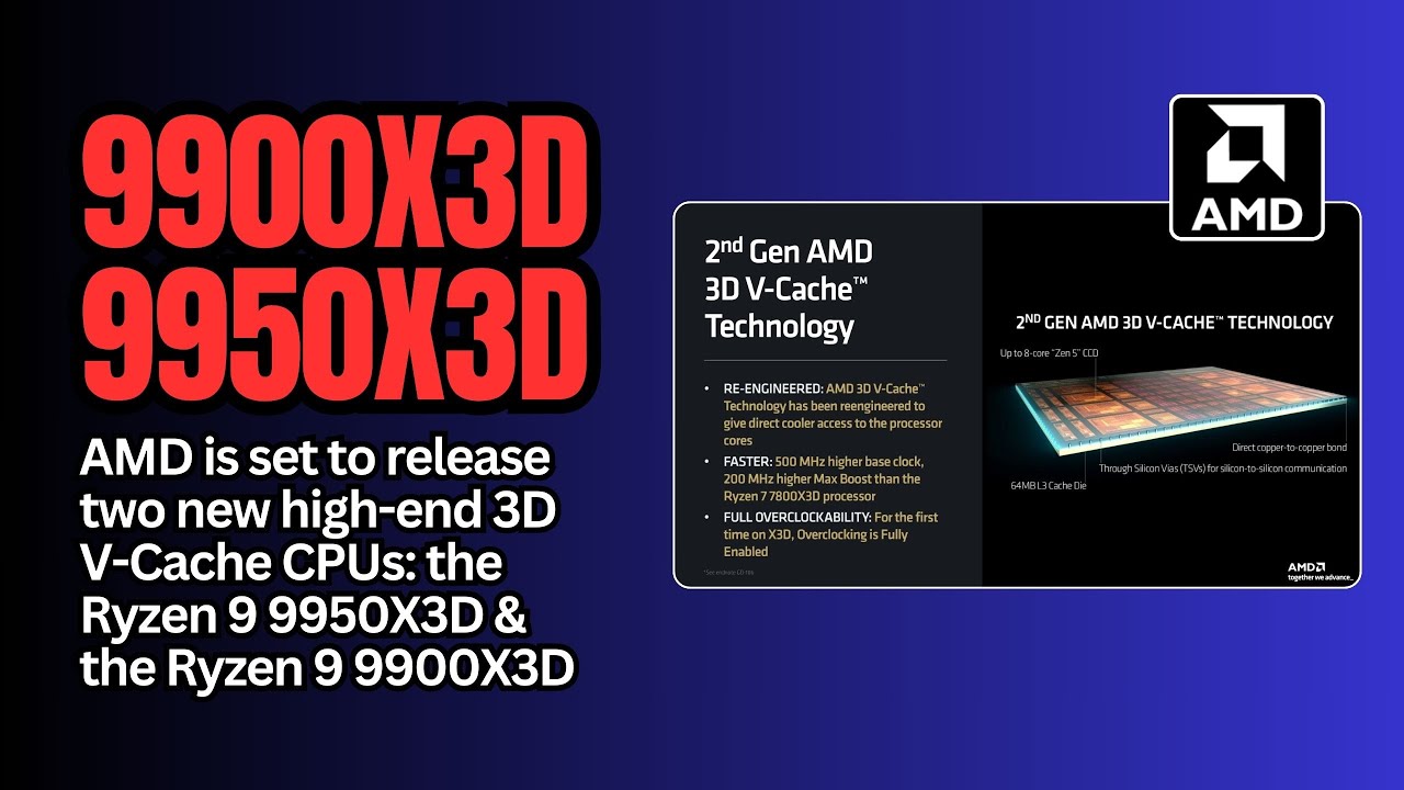 AMD 9900X3D & 9950X3D CPUs #amd @3DGAMEMAN - YouTube