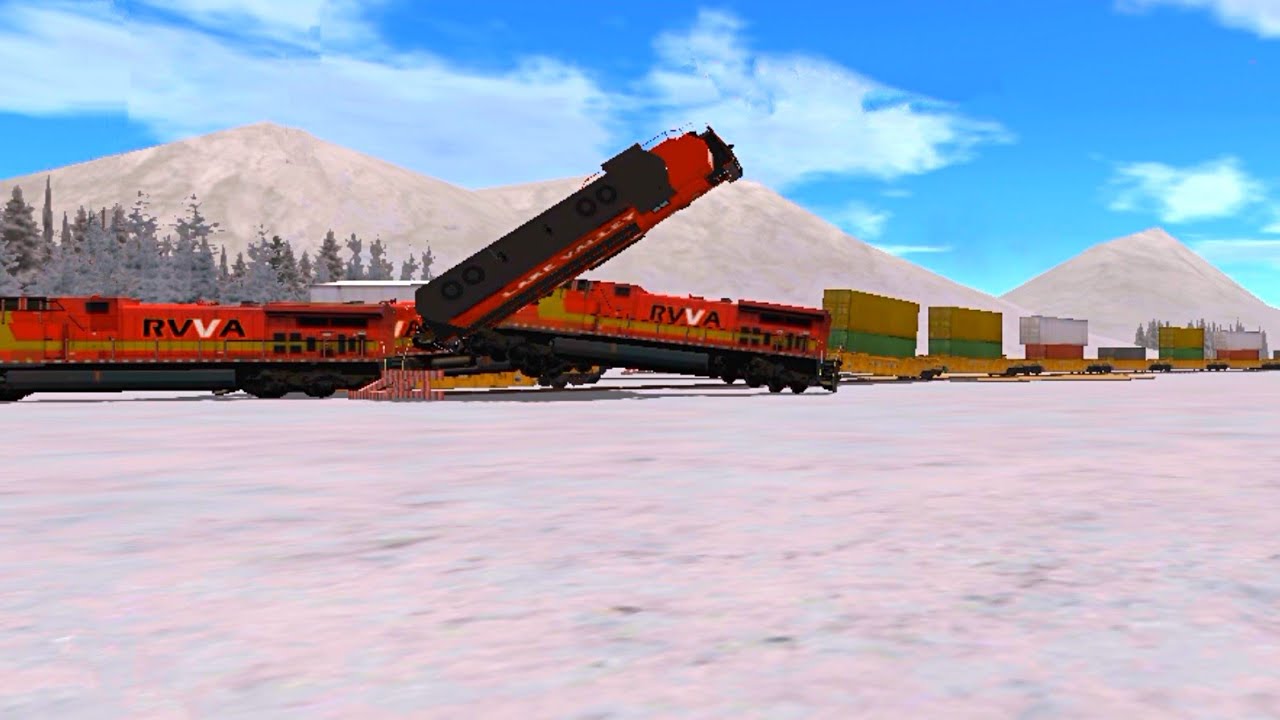TRAIN DERAILMENT | TRAIN AND RAIL YARD SIMULATOR - YouTube