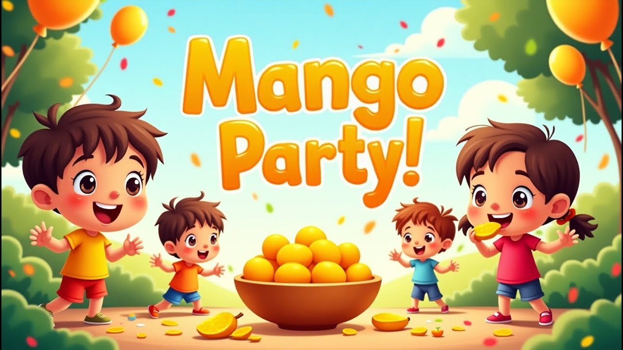 Mango Party Song for Kids | Fun Summer Rhyme with Juicy Mangoes - YouTube