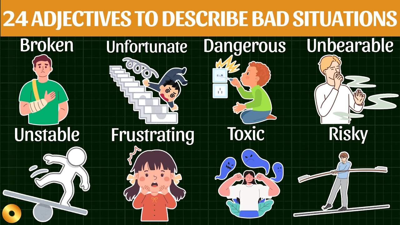 24 Adjectives to Describe Bad Situations in English | Daily Use ...