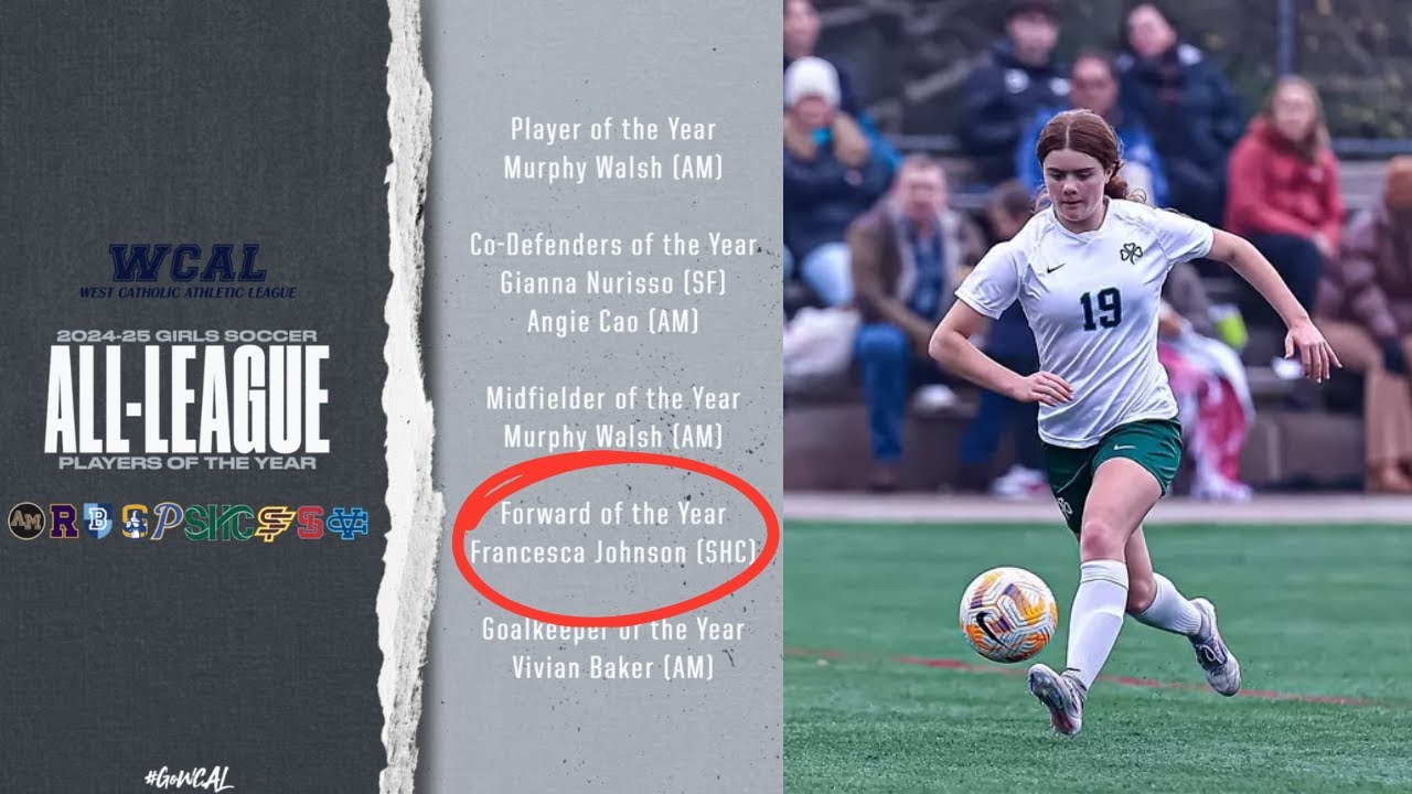 WCAL Forward Player of the Year - Francesca Johnson 1/2 HS Highlights ...