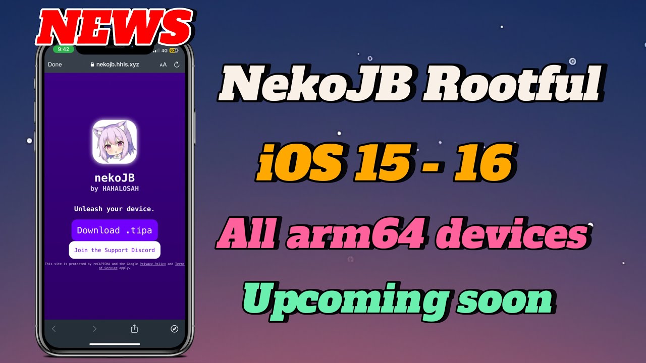 NEWS NeKoJB Rootful Jailbreak iOS 16.x - iOS 15.0 | All arm64 devices ...