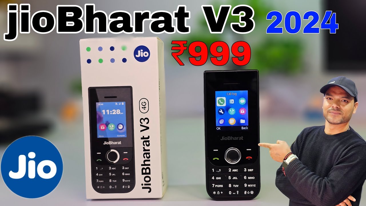 Jio Bharat V3 4G Unboxing and Review | Cheap and Best 4G keypad Phone ...