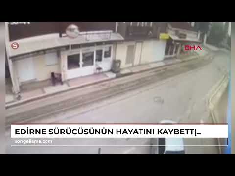 EDİRNE Sürücüsünün hayatını kaybettiği motosiklet kazası, kamerada