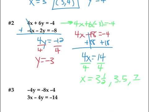 Solving Systems of Equations by Elimination - Add & Subtract Video ...