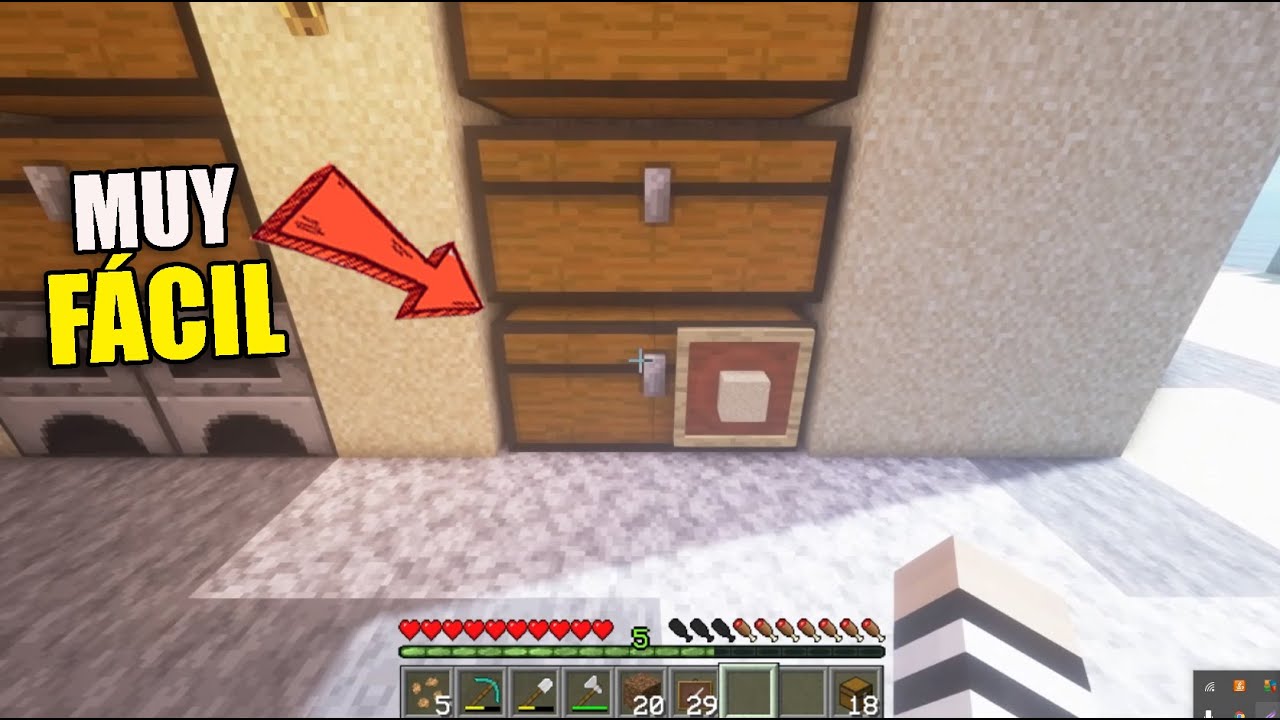 Como poner un marco en un cofre 😂 MINECRAFT SURVIVAL #5 - YouTube