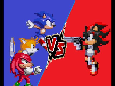EQUIPE SONIC VS SHADOW (PIVOT ANIMATOR) SONIC FIGHT SHADOW - YouTube