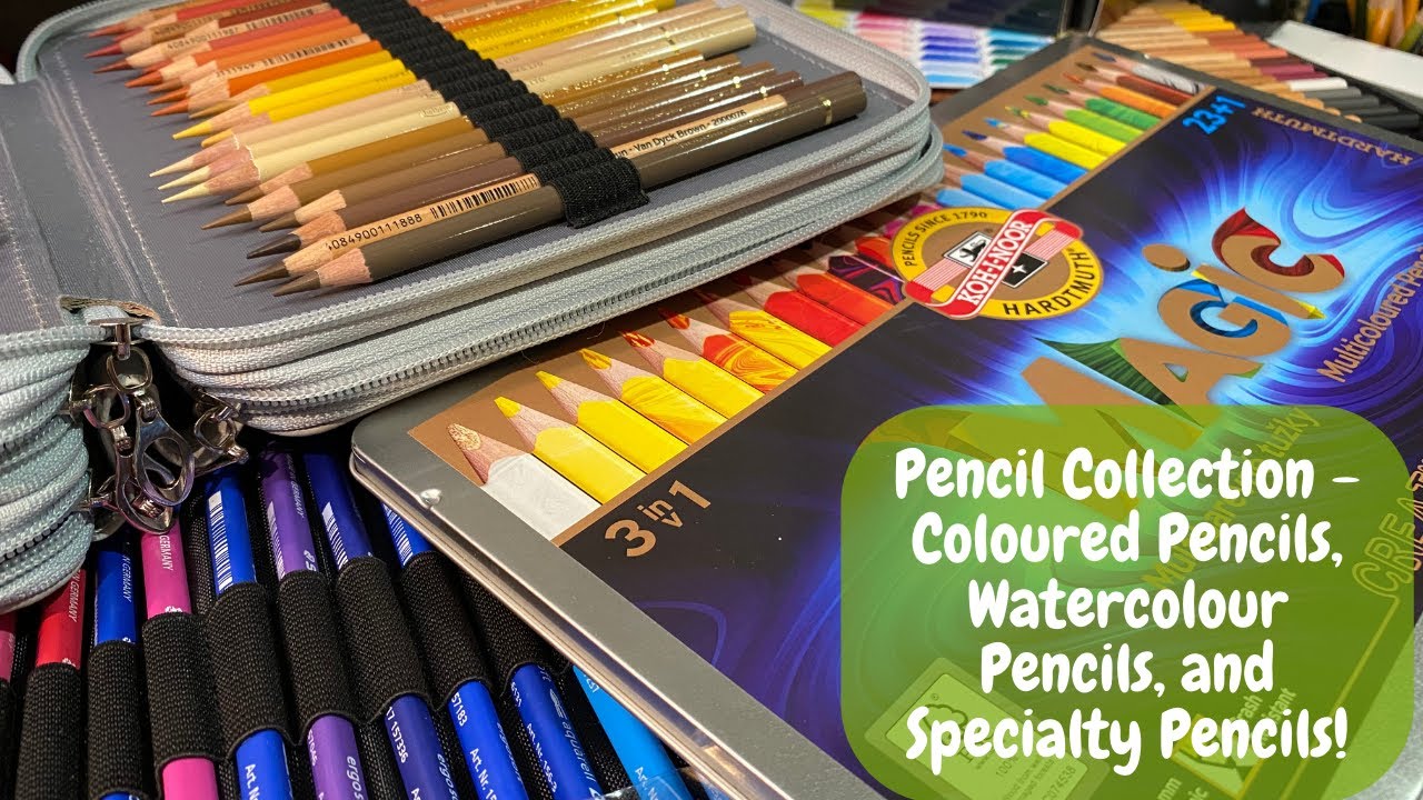 Pencil collection - coloured pencils, watercolour pencils, and ...