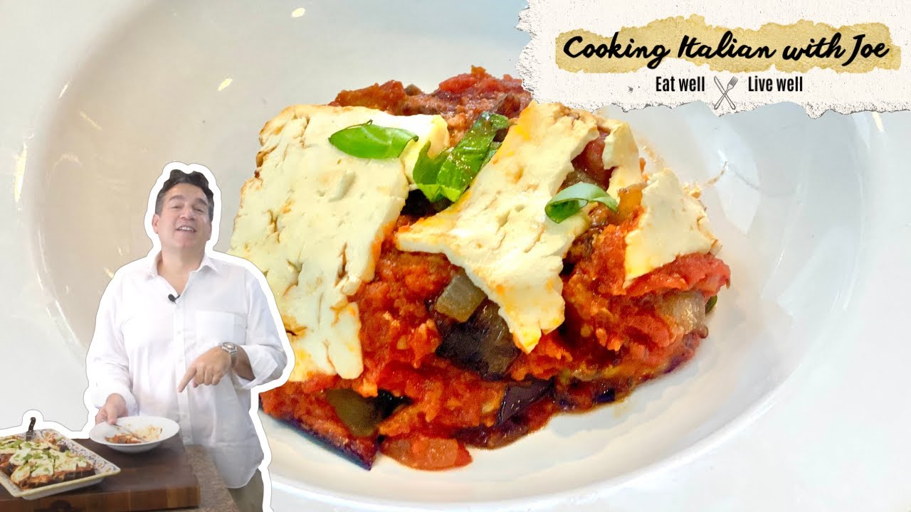 Roasted Eggplant with Feta Cheese | Cooking Italian with Joe - YouTube