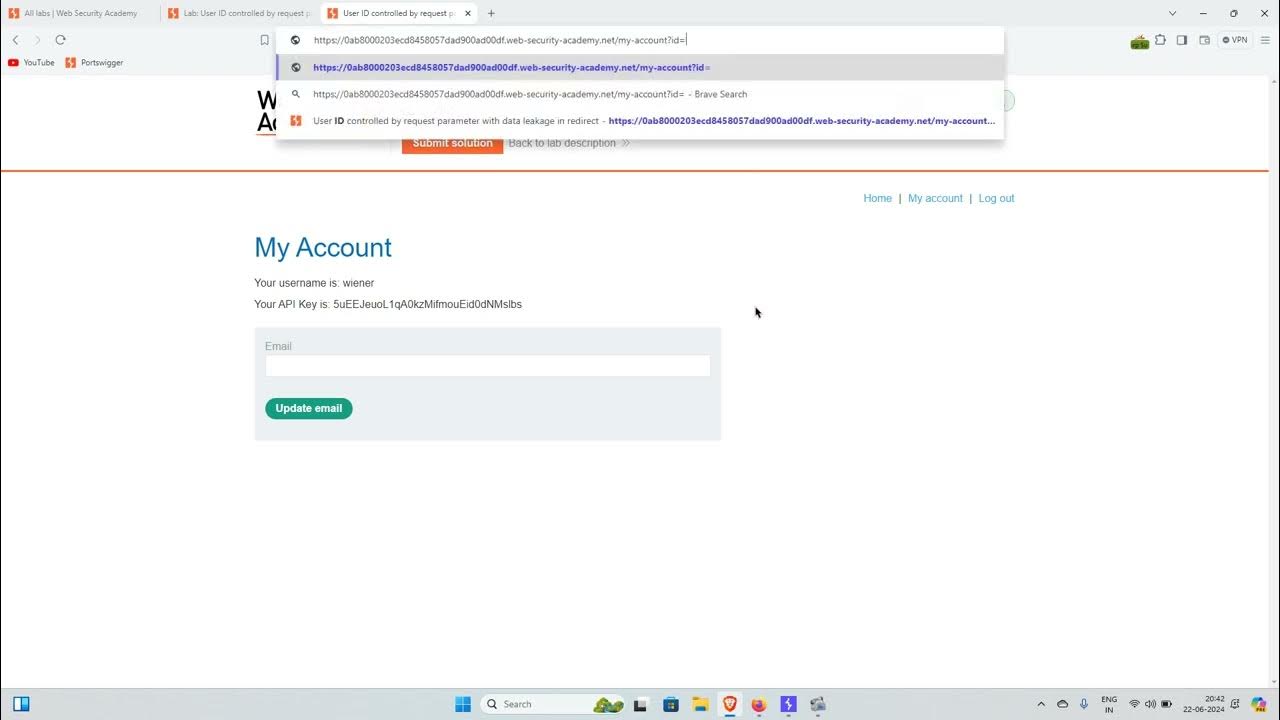 User ID controlled by request parameter with data leakage in redirect - YouTube