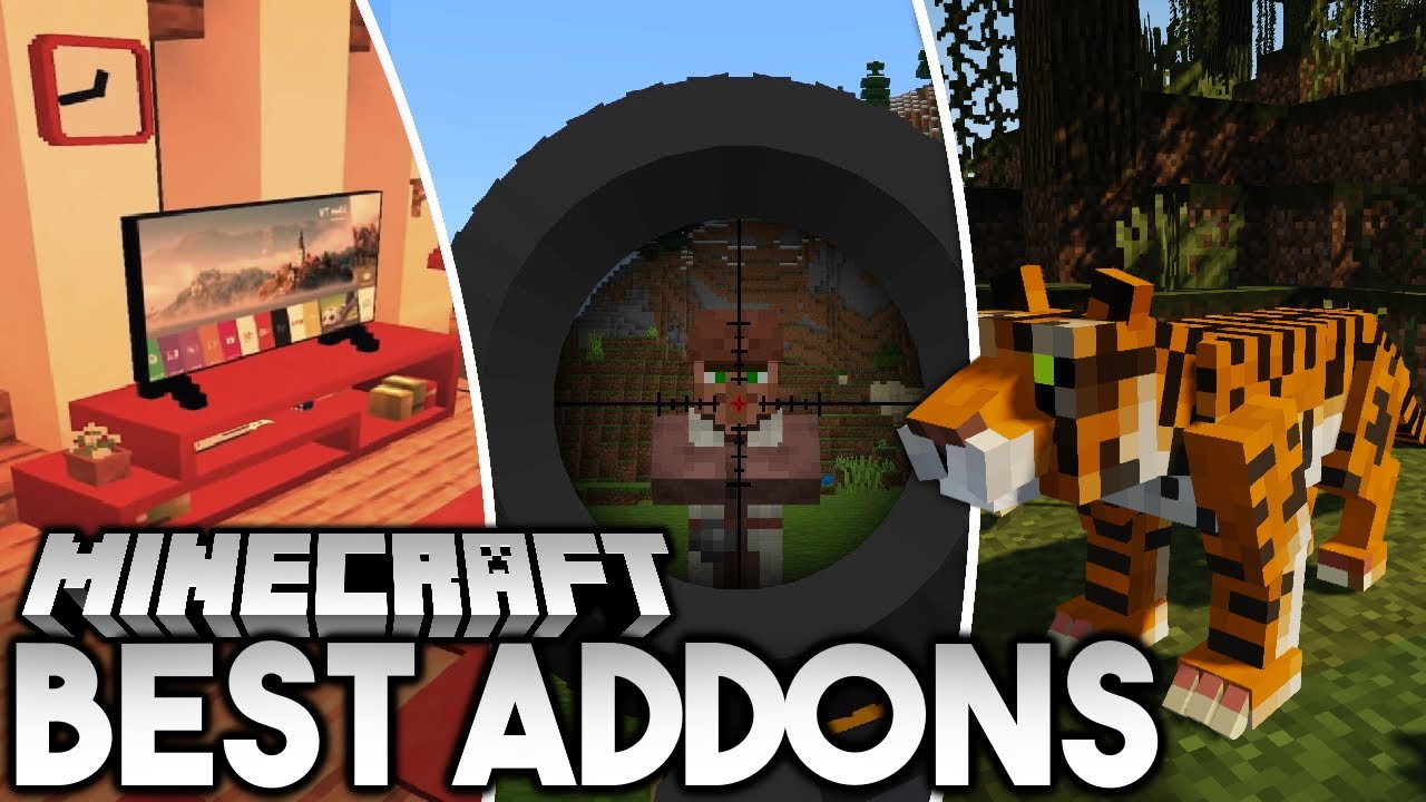 TOP 5 Best Addons for Minecraft PE 🥇 - YouTube