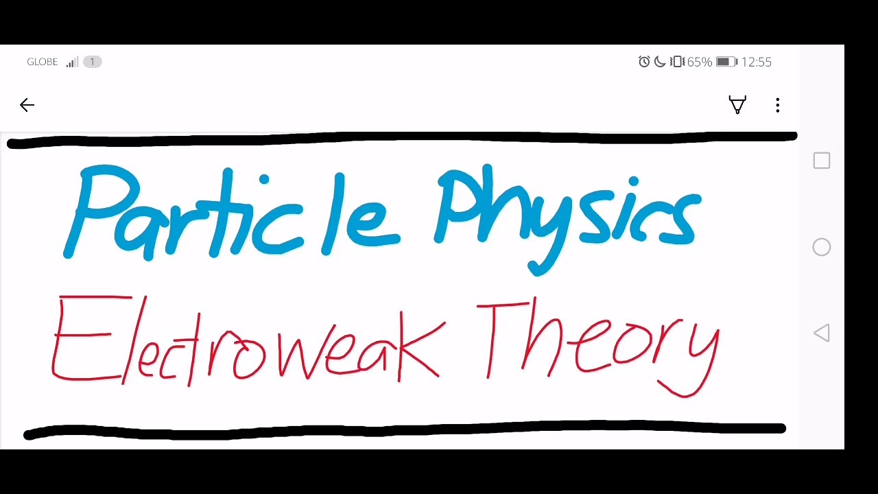 Particle Physics (Electroweak Theory Introduction) - YouTube