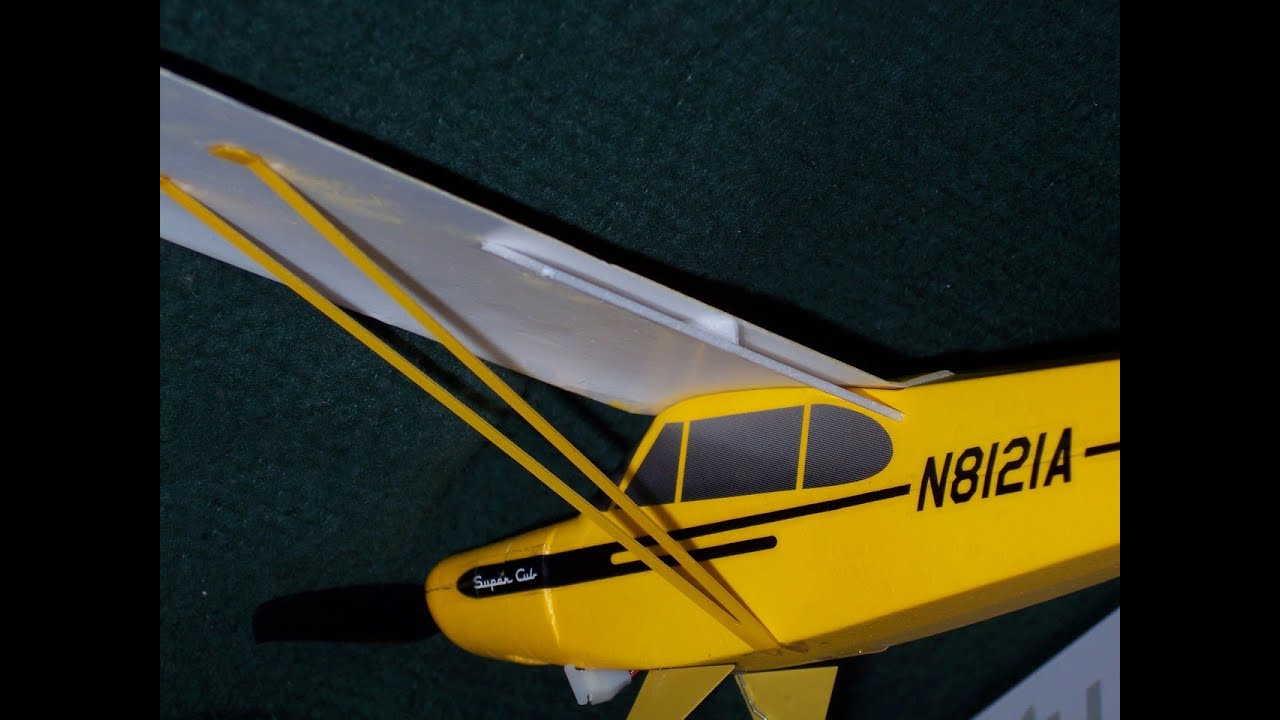 Flyzone micro Super Cub RC airplane, indoor flying - YouTube