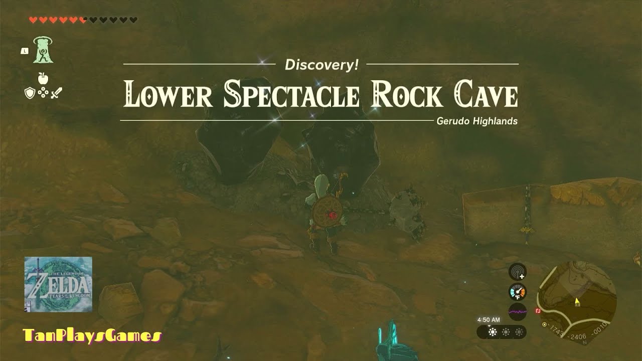 Lower Spectacle Rock Cave BubbulFrog Location : Zelda Tears of The ...