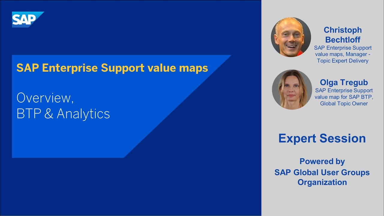 LIVE SESSION on SAP Enterprise Support value maps – Overview, BTP ...