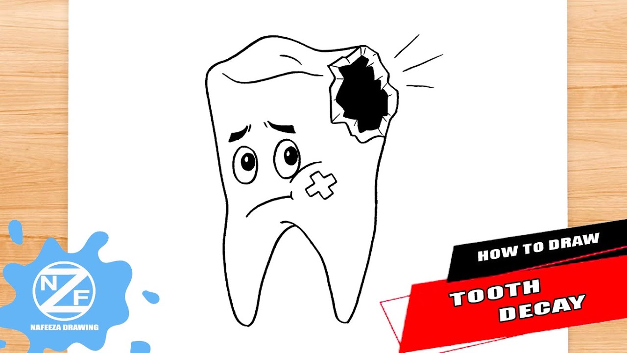 How to draw Tooth Decay - YouTube