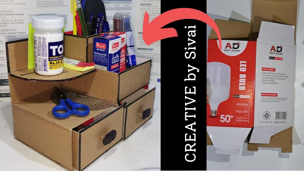 DIY idea-Make shelf | Recycle paper crafts - YouTube