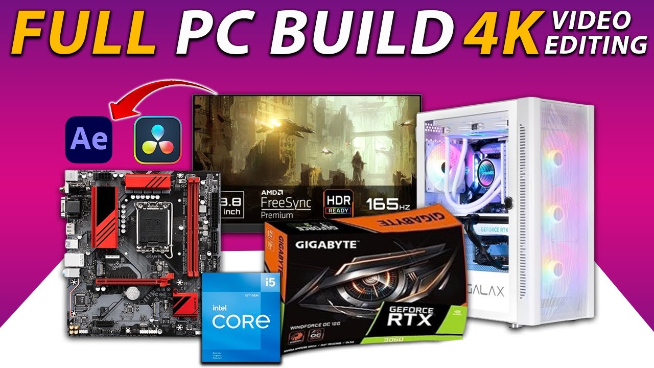 Rs 60,000 PC Build with RTX 3060 12GB Graphic Card🔥 Full 4K Editing PC ...