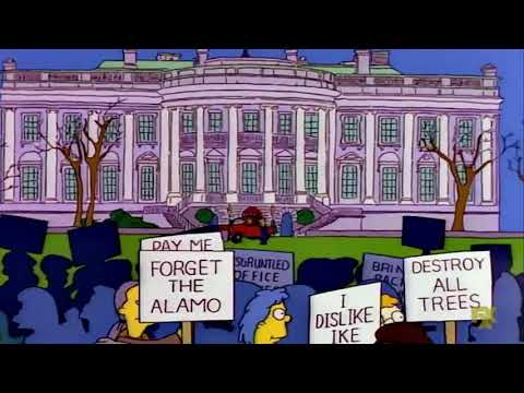 The Simpsons Episode 409 Mr  Plow  Homer White House