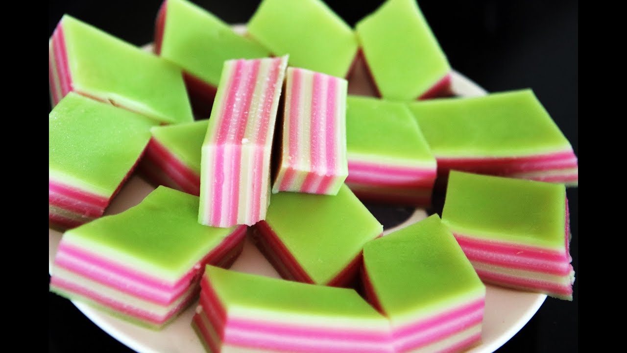 Khmer food How to make steamed layers rice cake Nom chak chan ...