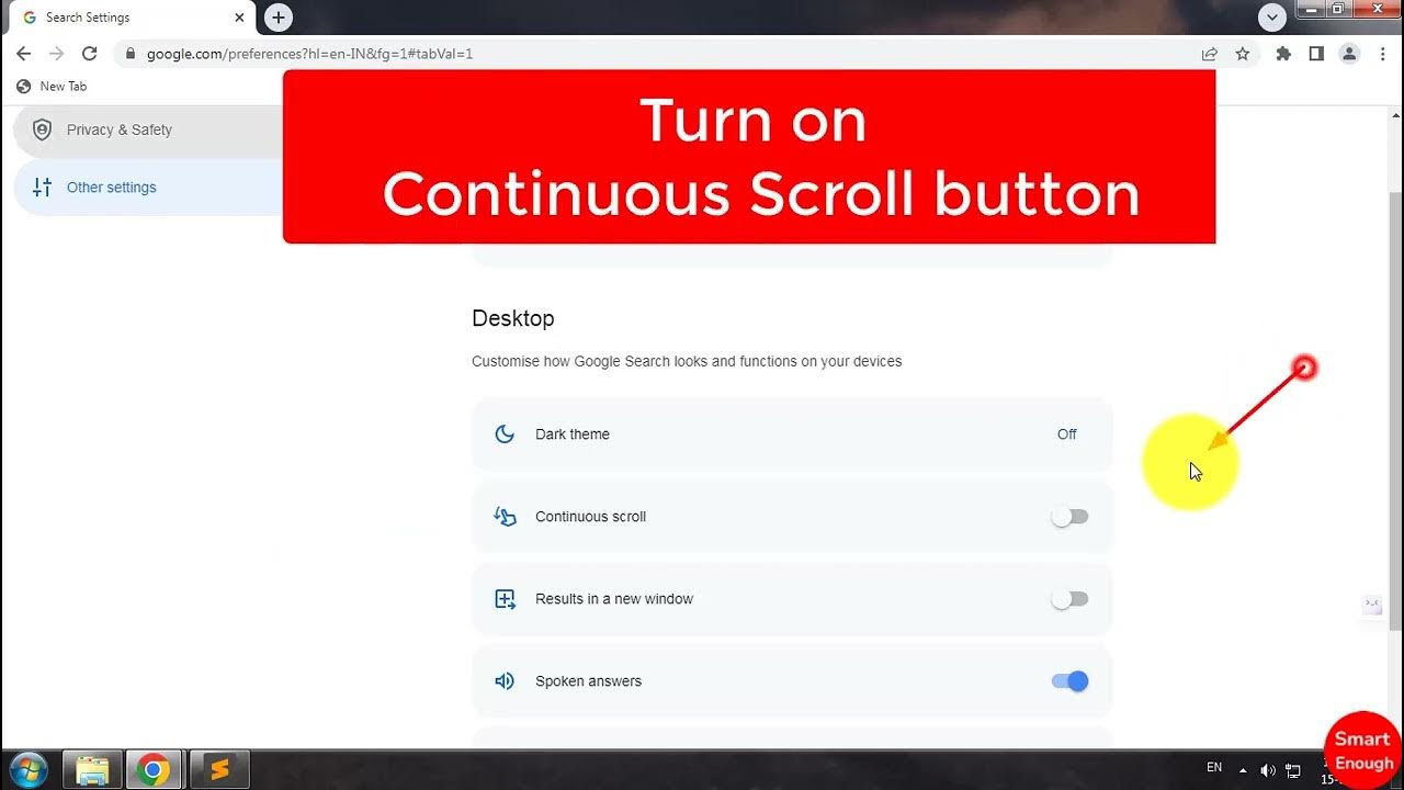 How to Turn on Continuous Scroll in Google Search? - YouTube