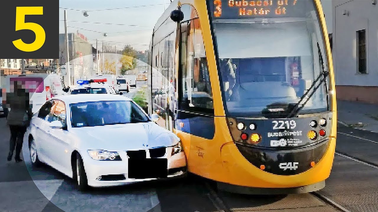 Top 5 Bad Drivers VS Trams - oblivious drivers! - YouTube