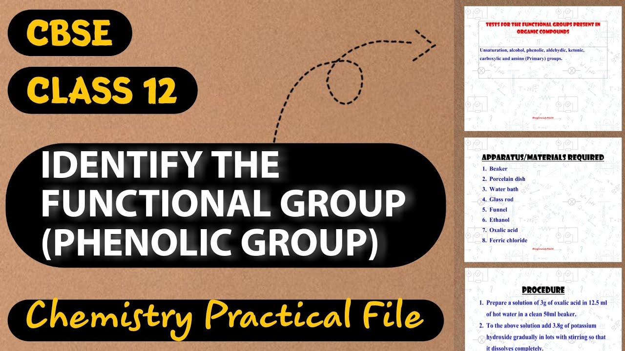 || To Identify Functional Group in the Given Organic Compound (Phenolic ...