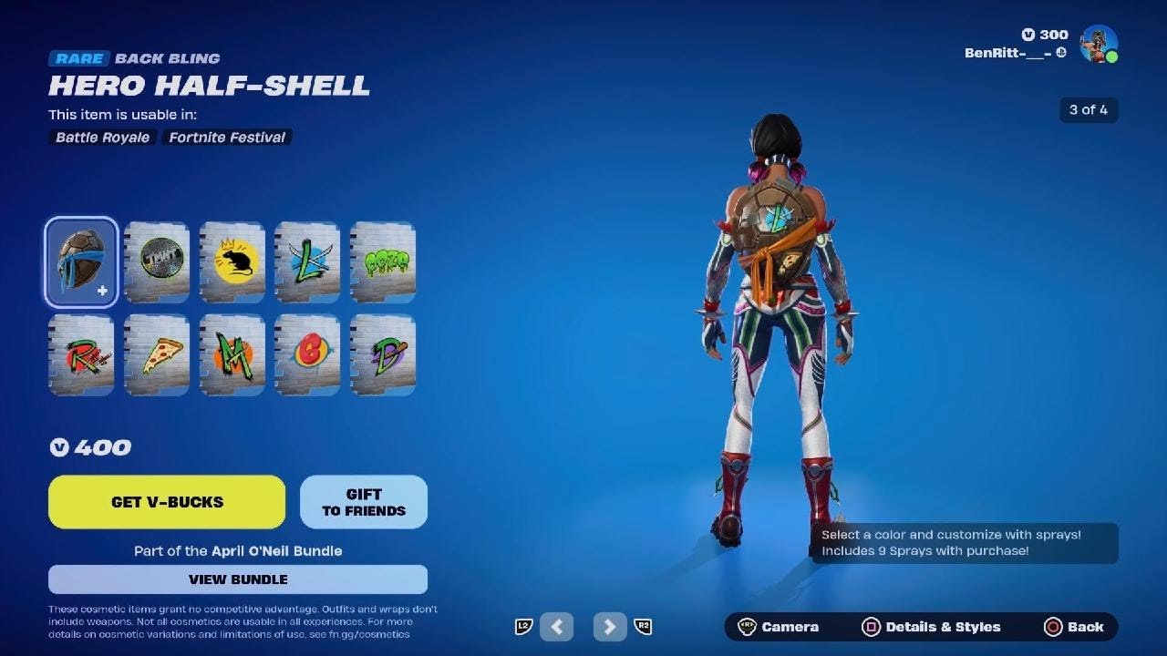 HERO HALF SHELL backbling in Fortnite - YouTube
