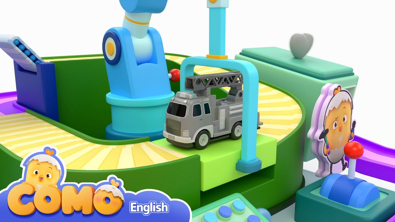 Como | Mini car factory | Learn colors and words | Cartoon video for ...