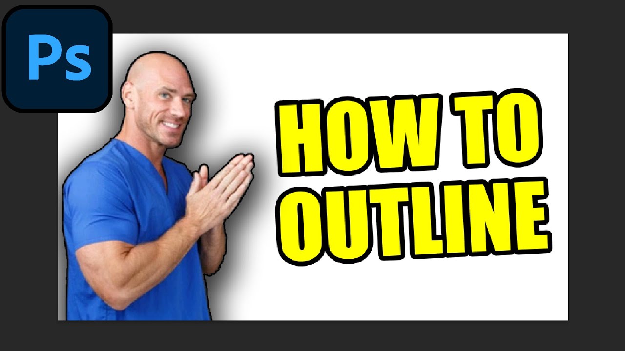 How To Outline An Image Or Text In Photoshop YouTube How To Outline An Image Or Text In Photoshop YouTube