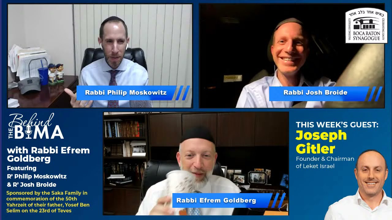 #74: Behind the Bima - Joseph Gitler, Founder of Leket - YouTube