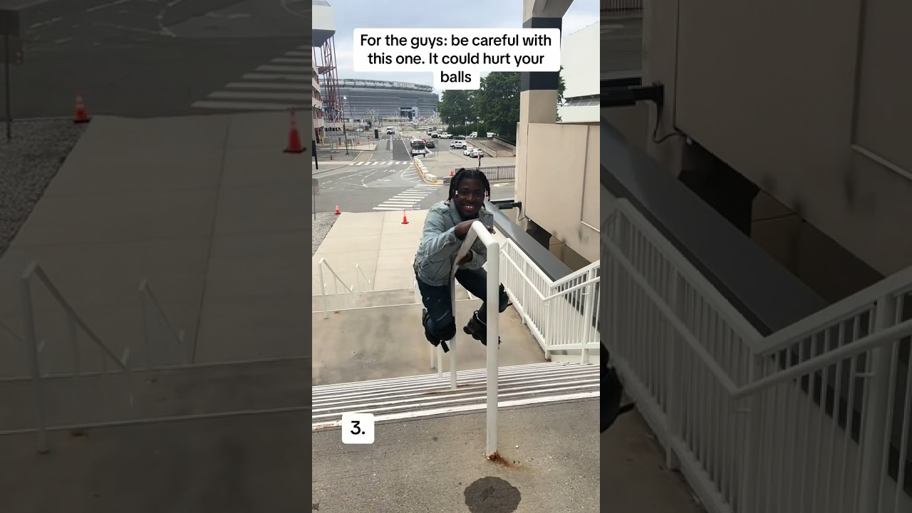 Three ways to get down stairs if you are stuck #freestyleskating #skating #rollerskating #inline ...