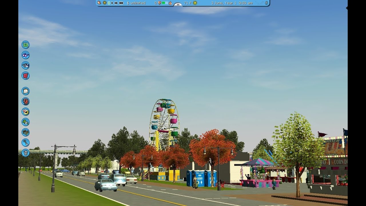 Roller Coaster Tycoon 3 Water front Carnival - YouTube