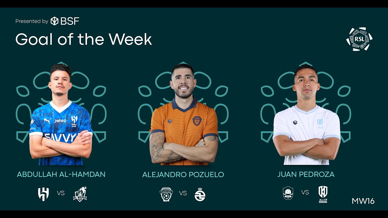 BSF Goal of the Week nominees - RSL Matchweek 16 - YouTube