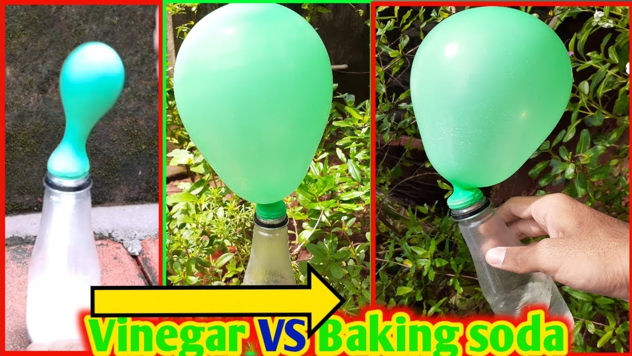 Co2 Balloon BLOW UP Vinegar VS Baking soda Science EXPERIMENT l Made by ...