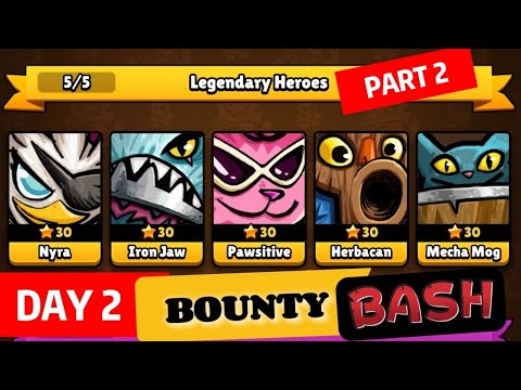 Bounty Bash - Day 2 P2 - Upgrading Legendary Heroes, Rolling S and SS ...