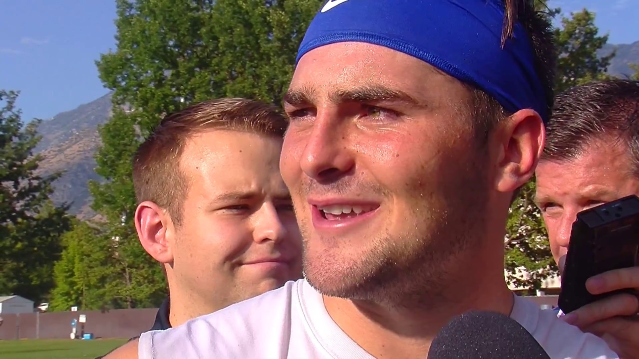 2017 BYU football: DB Tanner Jacobson with the media - YouTube