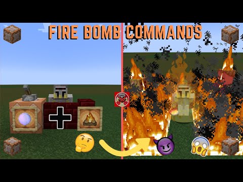 Command Block Tutorial #150: Fire Bomb Commands in Minecraft (1.19 ...