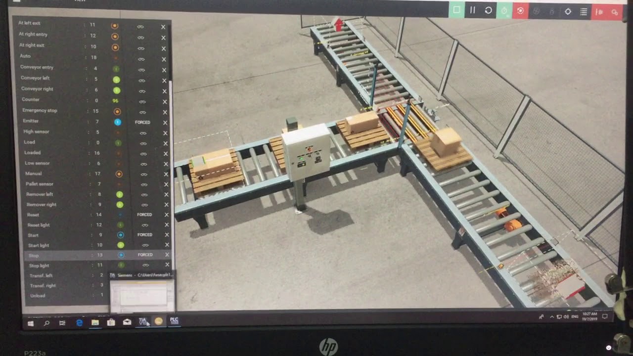 PLC Programming for box sorting conveyor system. - YouTube
