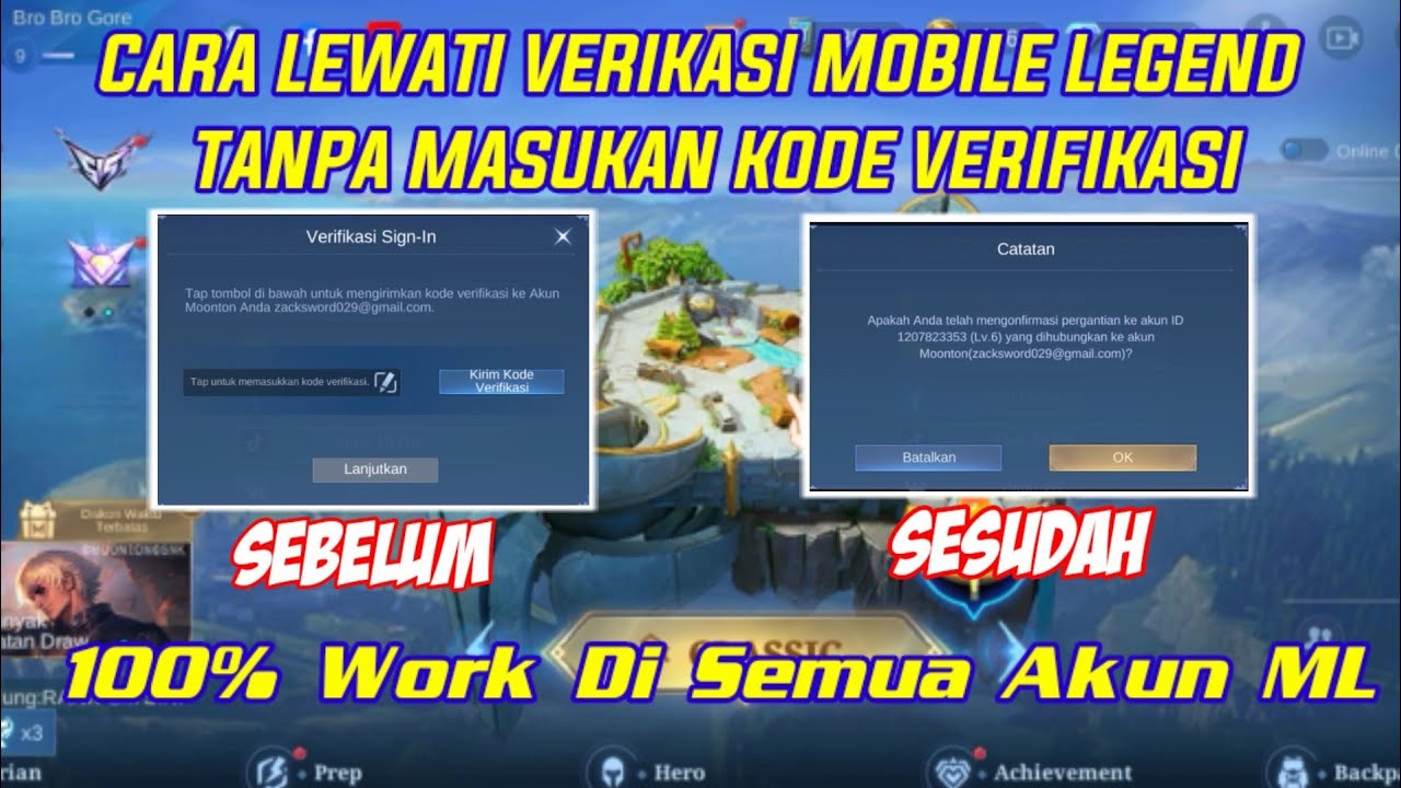 CARA MELEWATI VERIFIKASI SIGN IN VERIFIKASI SEKUNDER ML | CARA LOGIN ML ...