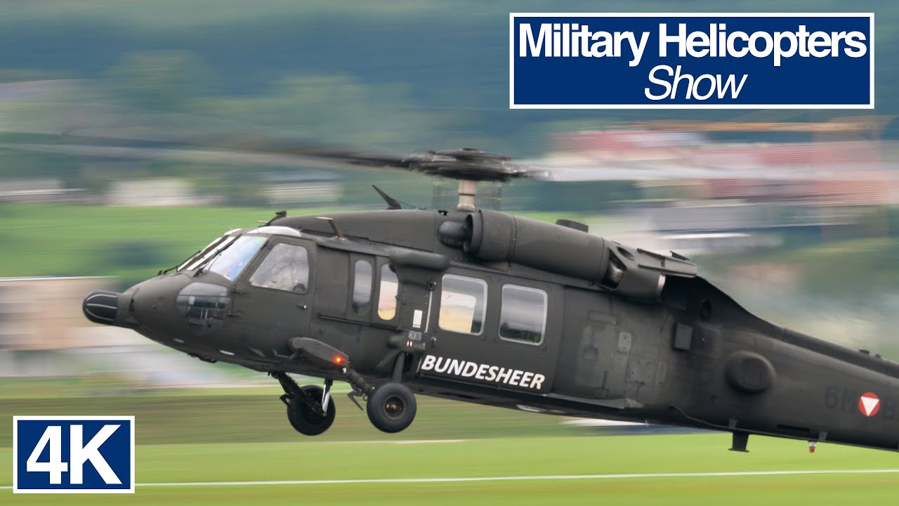 Military Helicopters Show 🚁 Airpower Airshow in Zeltweg 🇦🇹 4K Video ...