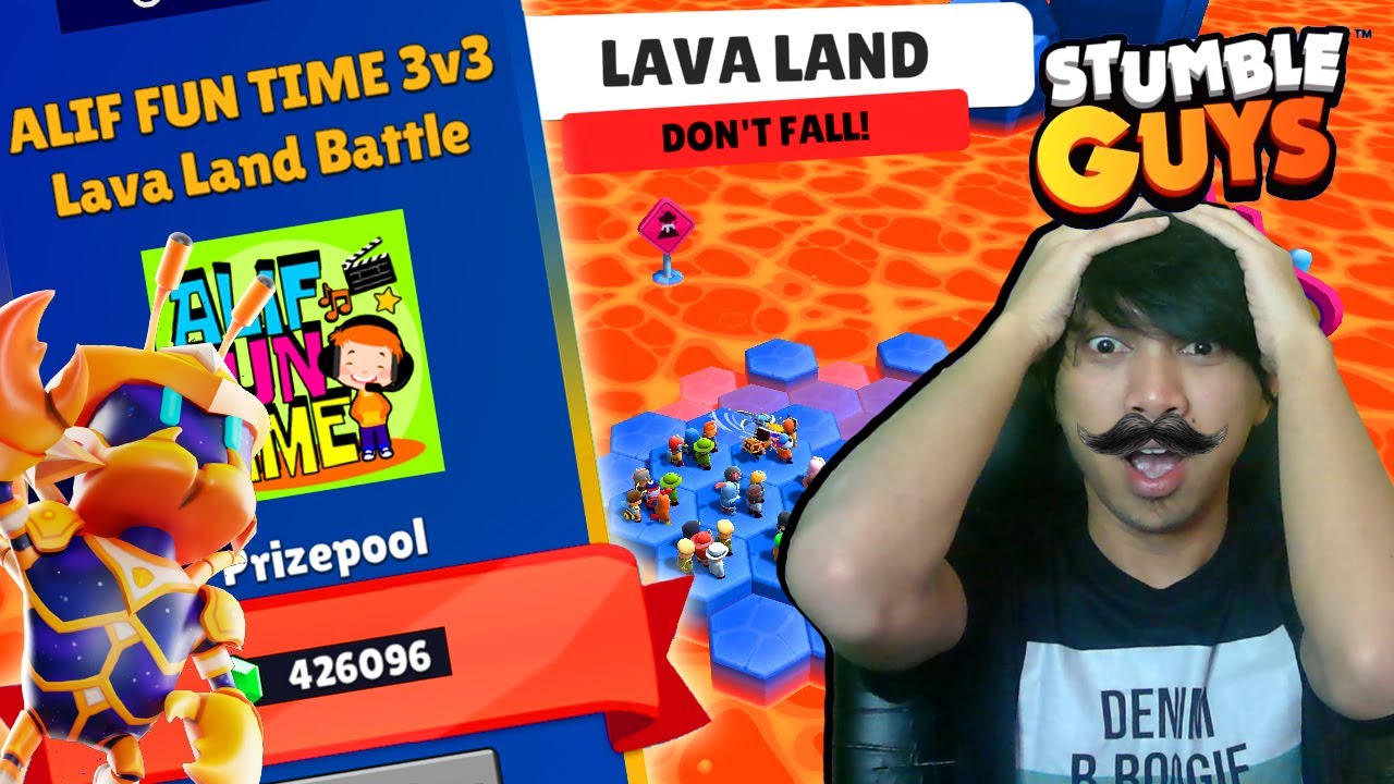 Tournament ALIF FUN TIME 3v3 LAVA LAND BATTLE !! | STUMBLE GUYS BLOCK ...