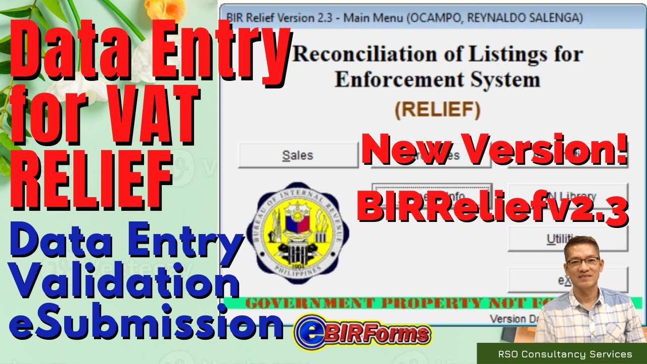 VAT RELIEF DATA ENTRY, VALIDATION, & ESUBMISSION | PART 2 - YouTube