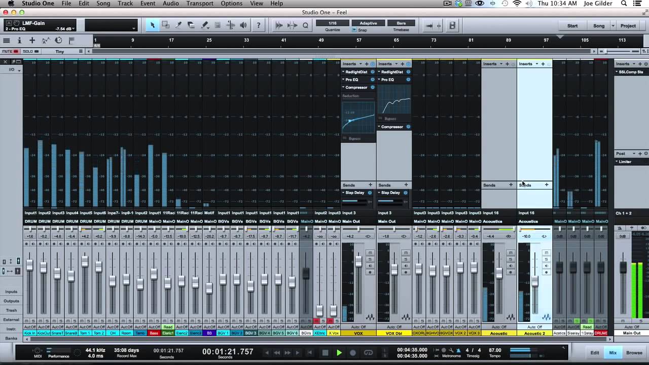 Joe Gilder's Studio One Tutorial Series Episode 25: Mix Window Overview ...