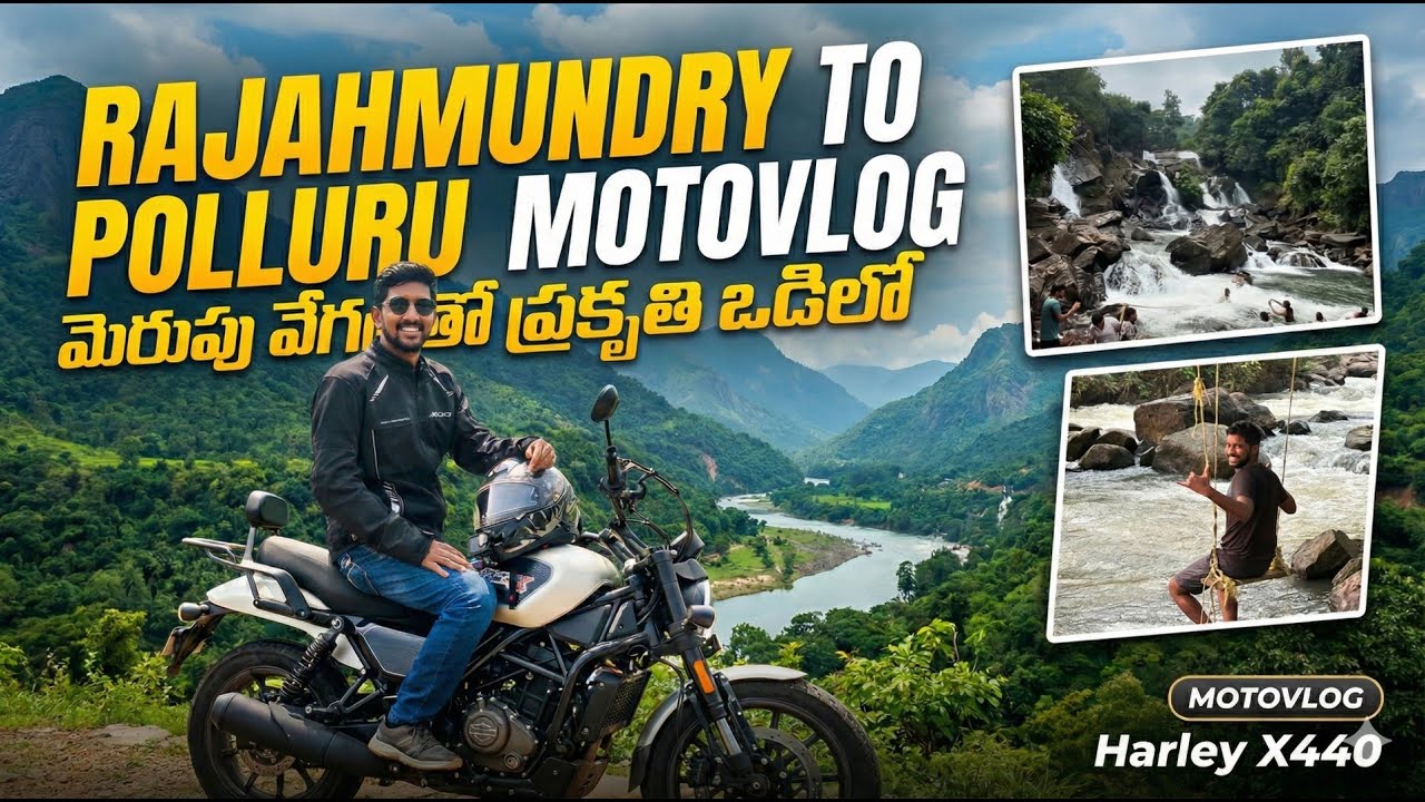 Rajahmundry to Polluru Waterfalls Motovlog |Best Resort| Maredumilli ...