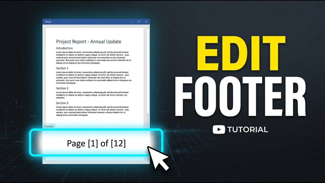 How to Edit a Footer in a Word Document - YouTube