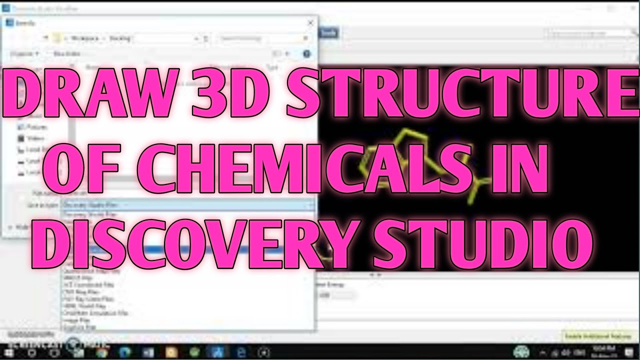 How to draw 3D chemical structure in Discovery Studio I how to draw ...