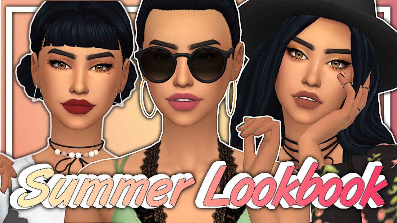 The Sims 4 CAS | Summer Lookbook + Full CC List - YouTube