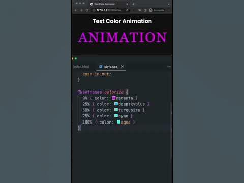 Text Color Animation in #CSS - YouTube